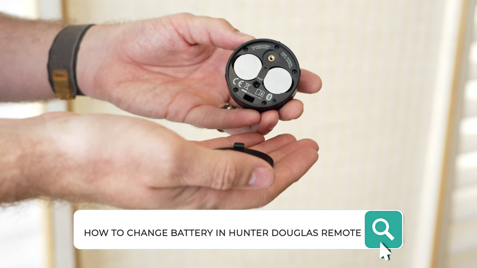 How To Change Batteries in Hunter Douglas Pebble Remote - Innovative ...